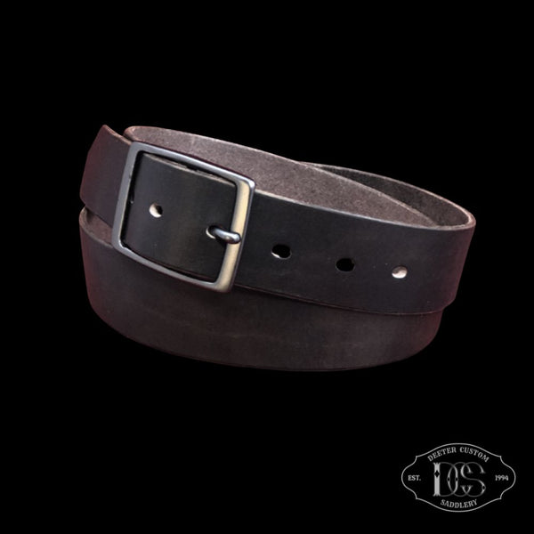 1 1/2" Milled Chocolate Belt – Deeter Custom Saddlery